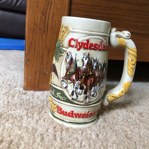 Budweiser | Kitchen | Clydesdale Budweiser 984 Official Beer Mug | Poshmark